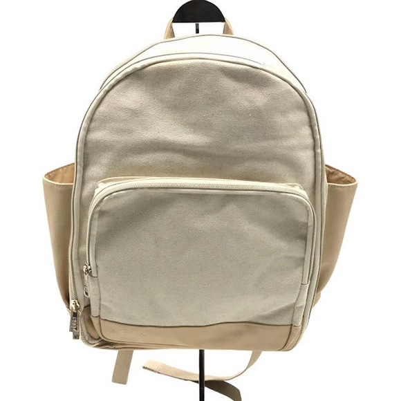 BEIS | Bags | Beis The Backpack In Beige Canvas Laptop Sleeve Travel ...